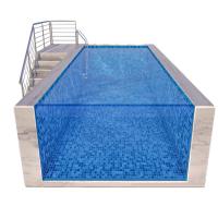 China Swimming Shipping Above Ground Frp Pools with Clear Acrylic Window and Customizable Design for sale