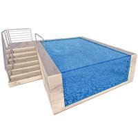 China Swimming Shipping Above Ground Frp Pools with Clear Acrylic Window and Customizable Design for sale