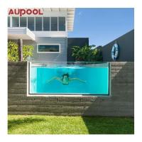 China Swimming Shipping Above Ground Frp Pools with Clear Acrylic Window and Customizable Design for sale