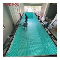 China Cutting Service Steel Structure Prefab Pool with 100mm Acrylic Window from AUPOOL OEM for sale