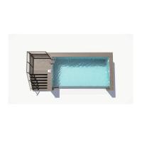 China Cutting Service Steel Structure Prefab Pool with 100mm Acrylic Window from AUPOOL OEM for sale