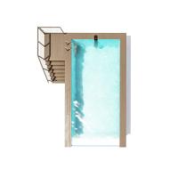 China 100mm Thickness Customized Luxury Prefab Tiny House With Swimming Pool Container Pool for sale