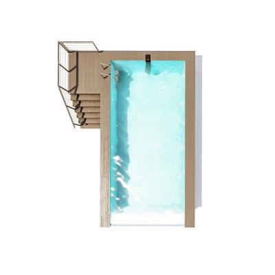 China 100mm Thickness Customized Luxury Prefab Tiny House With Swimming Pool Container Pool for sale