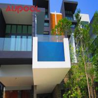 China Acrylic Pool Outdoor or Indoor Mini Waterfall Fiberglass Above Ground Swimming Pool for sale