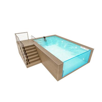 China Lucite Acrylic Backyard Swimming Pool for Villa and Beach House Prefab Garden Houses for sale