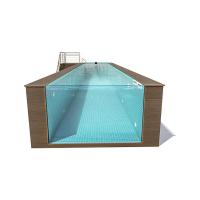 China Lucite Acrylic Backyard Swimming Pool for Villa and Beach House Prefab Garden Houses for sale