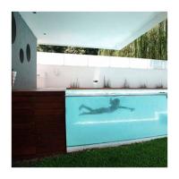 China Customized Clear Acrylic Wall Sheet Prefab Pool with Filter Tank and Brown Desig for sale