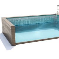 China Large Transparent Acrylic Glass Prefab Pool for Outdoor Swimming Pools Above Ground for sale