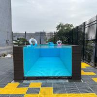 China Family Swimming Pool Prefab Acrylic Panel Above Ground Pool with Endless Training Machine for sale