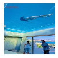 China 50mm Thick Clear Acrylic Glass Panels for Swimming Pool Transparent and Long-Lasting for sale
