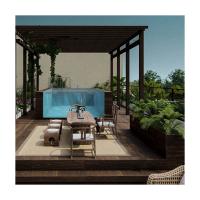 China 31 Years Non-Yellowing Glass Panel Wall Outdoor Custom Rectangle Prefab Swimming Pool for sale