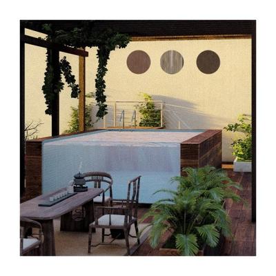 China Prefabricated Pool with Clear Acrylic Panel Window and Stainless Steel Main Structure for sale
