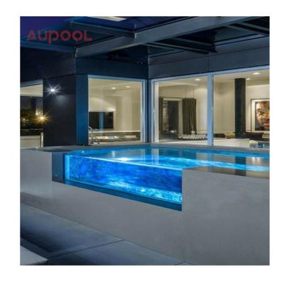 China 12Mm 15Mm Clear Acrylic Swimming Pool Fence For Hotel Villa House Backyard Customized for sale