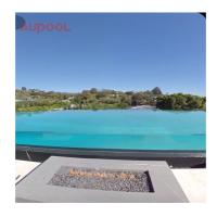 China 7.8M Rectangle Large Family Fiber Glass Spa Outdoor Infinity Fiberglass Swimming Pool for sale