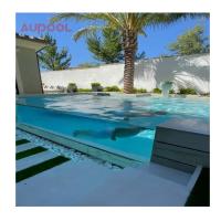 China 7.8M Rectangle Large Family Fiber Glass Spa Outdoor Infinity Fiberglass Swimming Pool for sale