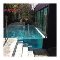 China AUPOOL PMMA Lucite Glass Sheet for Acrylic Swimming Pool Transparent Plexi Glass Panel for sale