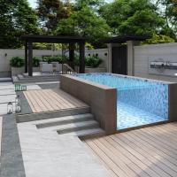 China Hotel Prefab Swimming Pool with Fliter Pump and Accessories Outdoor Above Ground for sale