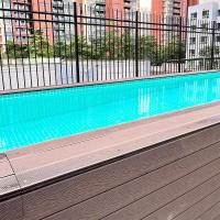 China Easy Install 40 Feet Shipping Container Swimming Pool With Acrylic Window and Hot Tub for sale