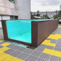 China Easy Install 40 Feet Shipping Container Swimming Pool With Acrylic Window and Hot Tub for sale
