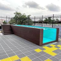 China 8m Above Ground Steel Container Pool Family Swimming Pool for Backyard Relaxation for sale