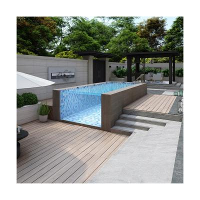 China Acrylic Villa Pool 6ft Deep Balboa Controlled Rectangular Above Ground Swim Pool for sale