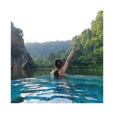 China Diaphaneity High Light Transmission 93% Acrylic Aboveground 8m Swim Spa Swimming Pool for sale