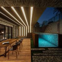 China Endless Pool Shipping Container Swimming Pool with Rectangular Fiberglass Pool and Spa for sale