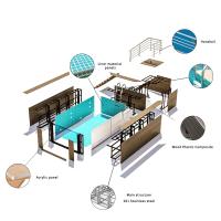 China Backyard Prefab Swimming Pool with Above Ground Endless Infinity Design and Air Pump for sale