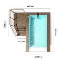 China Backyard Prefab Swimming Pool with Above Ground Endless Infinity Design and Air Pump for sale