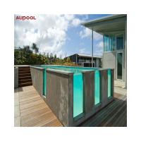 China High Light Transmission Rectangle Acrylic Glass Swimming Pool for Underground Hotels for sale
