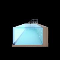 China Clear Endless Modular Outdoor Above Ground Swimming Pool with Salt Chlorine Generator for sale
