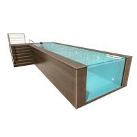 China 2080 Above Ground Clear Acrylic Glass Fiberglass Swimming Pool with Easy Installation for sale