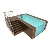 China Acrylic Borderless Swimming Pool for Hotels 43m3 Pool Water Capacity 3050KGS Net Weight for sale