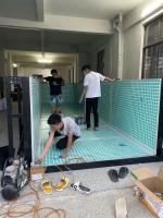China Acrylic Borderless Swimming Pool for Hotels 43m3 Pool Water Capacity 3050KGS Net Weight for sale