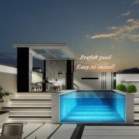 China Acrylic Borderless Swimming Pool for Hotels 43m3 Pool Water Capacity 3050KGS Net Weight for sale