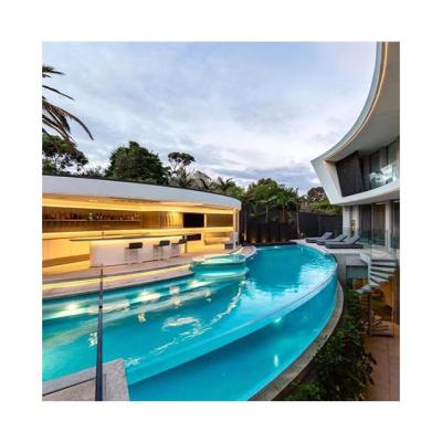 China Pool for Backyard High Light Transmission Acrylic Endless Swim Spa Fiberglass Transparent for sale