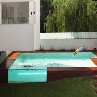 China 20Ft Portable Prefab Container Family Pool with Lucite Acrylic and Density 1.2g/cm3 for sale