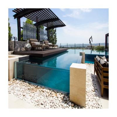 China Transparent 50mm Clear Thick Swimming Pool for AUPOOL Rooftop Ground Embassy Gardens for sale