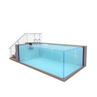 China Transform Your Outdoor Space with AUPOOL's Clear Acrylic Panel Fiberglass Swimming Pool for sale