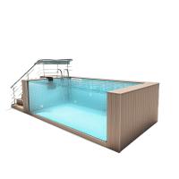 China Clear Inner Container FRP Materials Prefab Swimming Pool for Luxury Water Villa Resort for sale