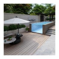 China Wood plastic board coffee color above ground luxury swimming pools for holiday villages for sale