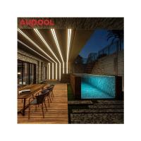 China Wood plastic board coffee color above ground luxury swimming pools for holiday villages for sale