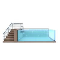 China Clear Customizable Fiberglass Modular Above Ground Pool for Trendy Island Resort Villa for sale