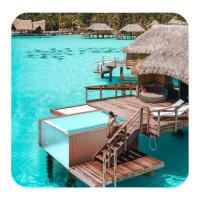 China Resort Villa Hotel Swimming Pool with Pool Window Prefab Modular and 100mm Thickness for sale