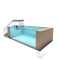 China Water Villa Swimming Pool Endless Spa with Large Clear Acrylic and Carbon Fiber Board for sale