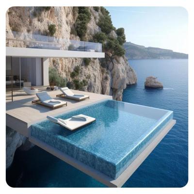 China Customer's Demand Customized Above Ground Swimming Pool with Fiberglass Plastic Acrylic for sale