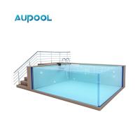 China Rise Interior Fiberglass Portable Spa and Swimming Pool with Polymer Material Panels for sale