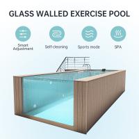 China High Light Transmission Fibreglass Rectangular Mobile Swimming Pool for Large Family Patio for sale