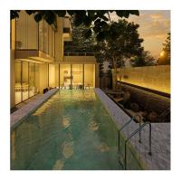 China Customized Acrylic Panel Thickness Coffee Color Fibreglass Backyard Sky Lap Pool Design for sale