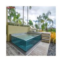 China Custom Container Pool with Window Shower House and Spa High Light Transmission 93% for sale